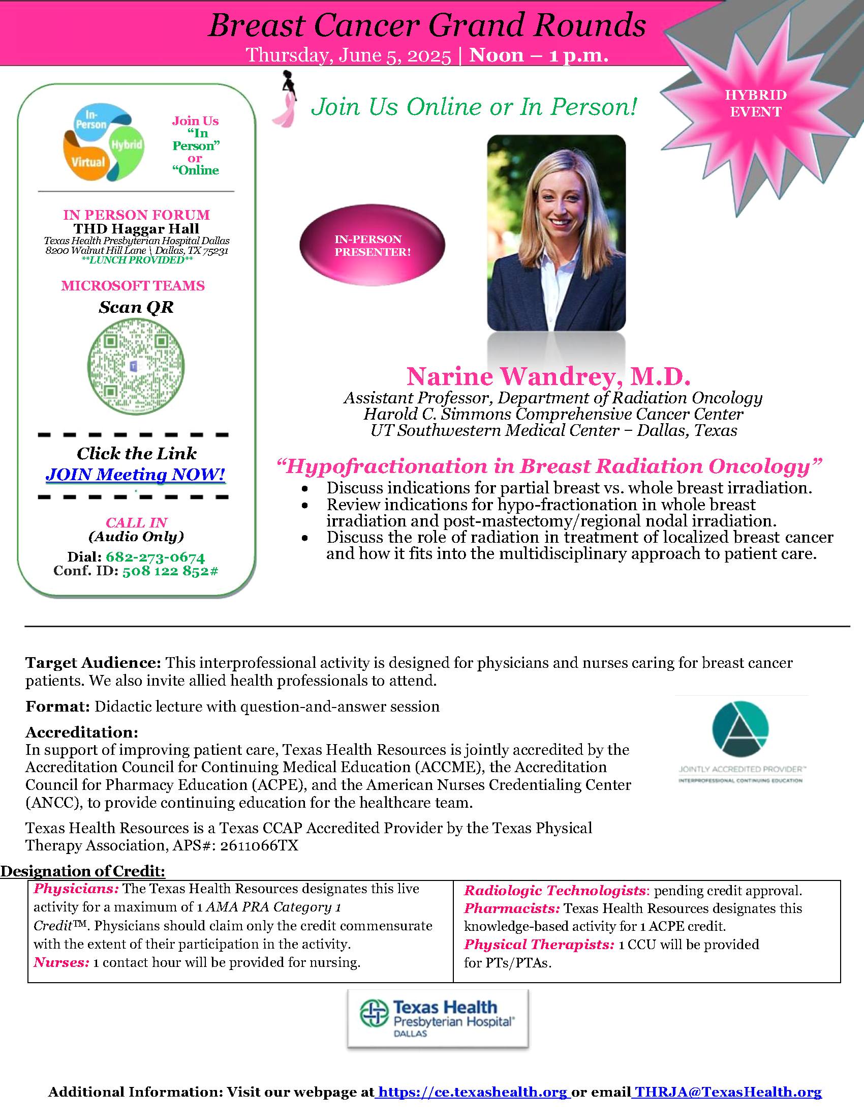 THD Breast Cancer Grand Rounds - Hypofractionation in Breast Radiation Oncology | Texas Health ...